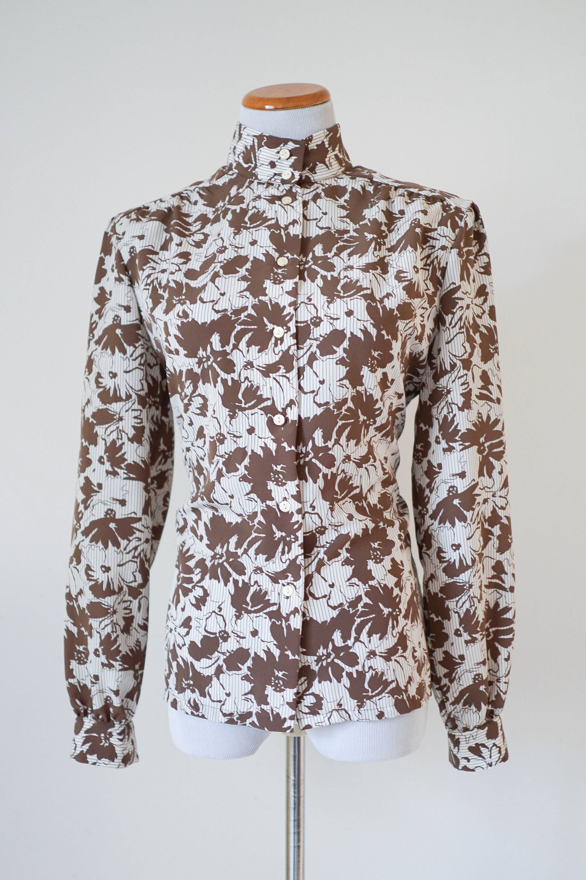 Vintage Blouse / 80s Vintage Clothing / 80s Blouse / 80s Floral Blouse ...