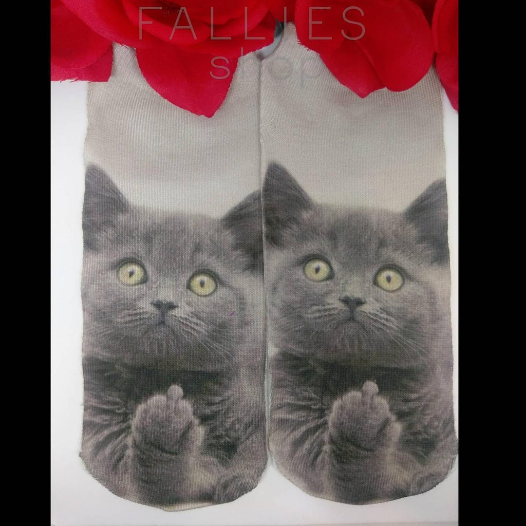 Middle Finger Cat Socks, Funny Socks,rude Kitty, Animal Socks,women ...