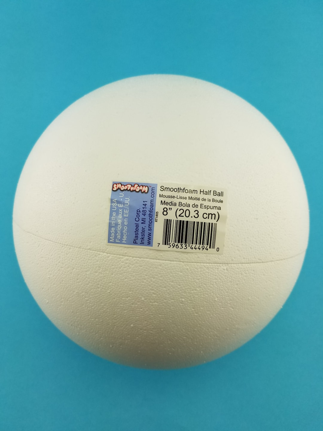 Styrofoam Smoothfoam 8" Ball (2 Halves) - Etsy