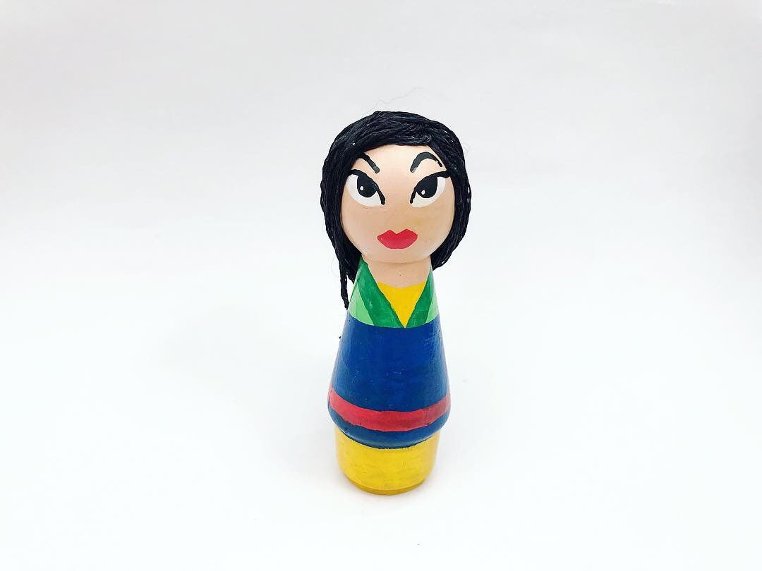 Mulan Peg Doll With Hair, Disney Fan Gifts, Mother's Day Gifts, Gifts ...