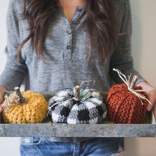 PDF Crochet Pattern for THREE Rustic Pumpkins - Etsy
