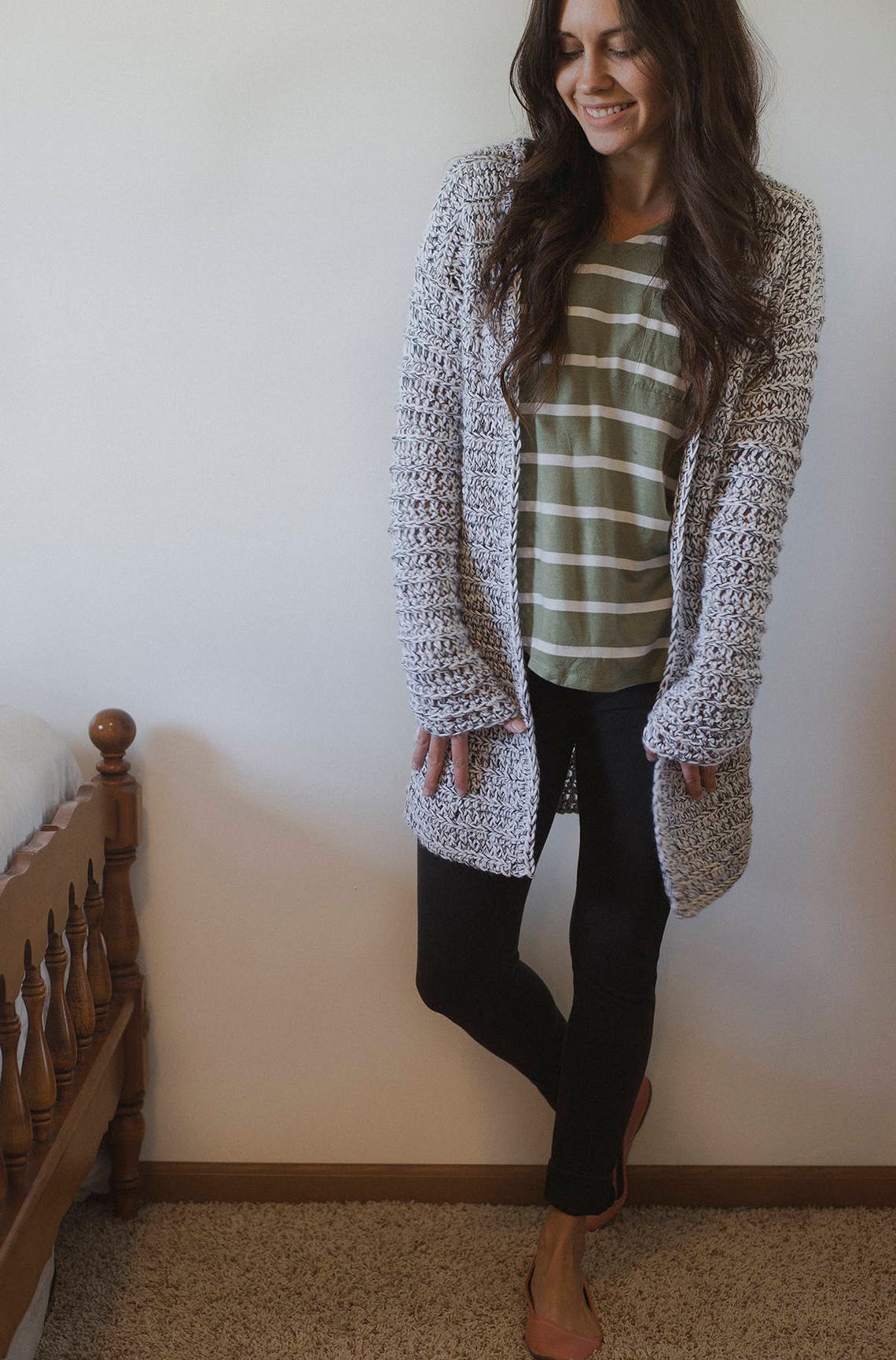 PDF Crochet Pattern for the Marley Cardi Marled Chunky & - Etsy