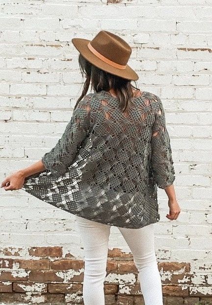 PDF Crochet Pattern for the Webwork Cardigan Crochet Sweater - Etsy Canada