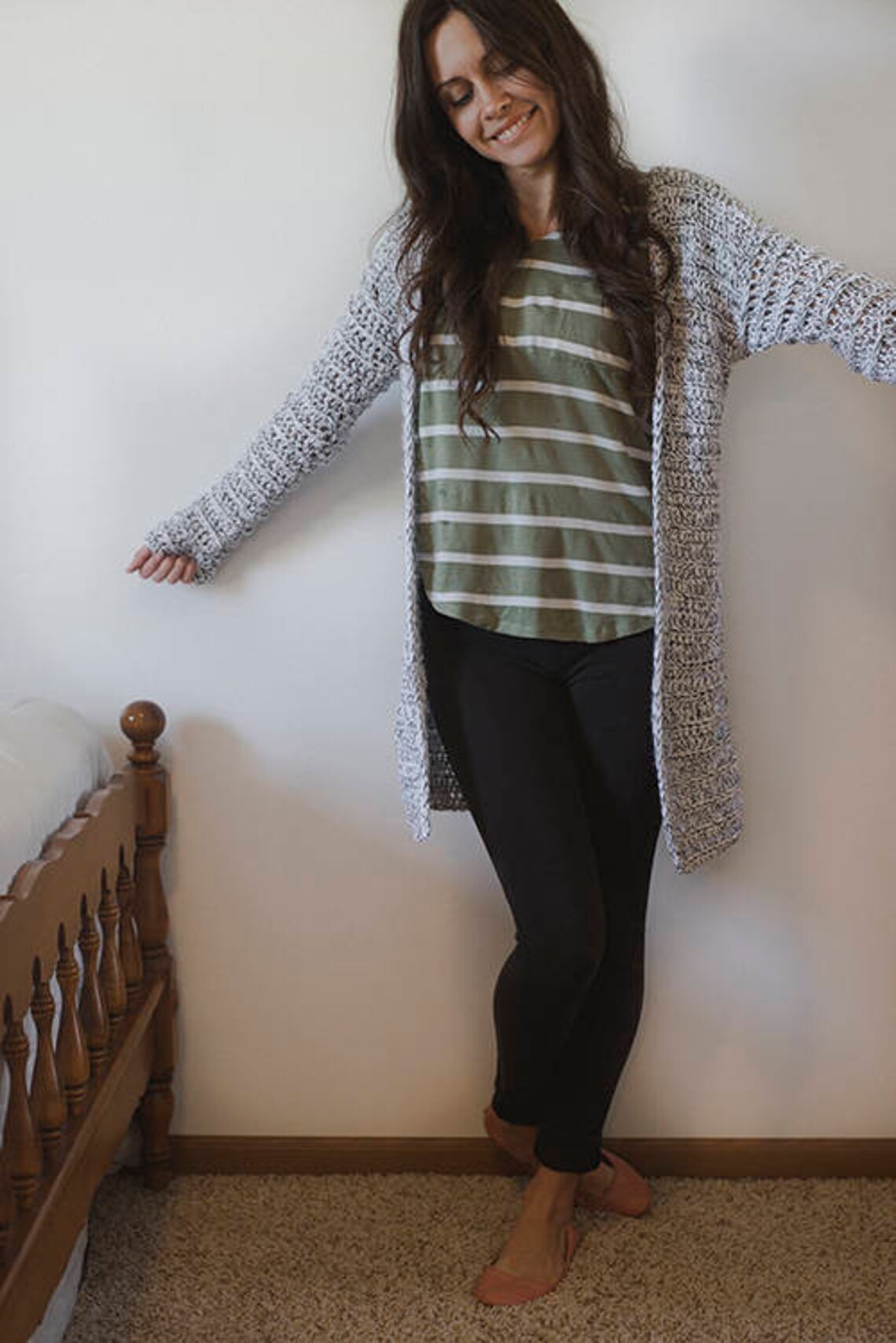 PDF Crochet Pattern for the Marley Cardi - Marled, Chunky & Long ...