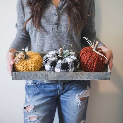 PDF Crochet Pattern for THREE Rustic & Elegant Pumpkins - Etsy