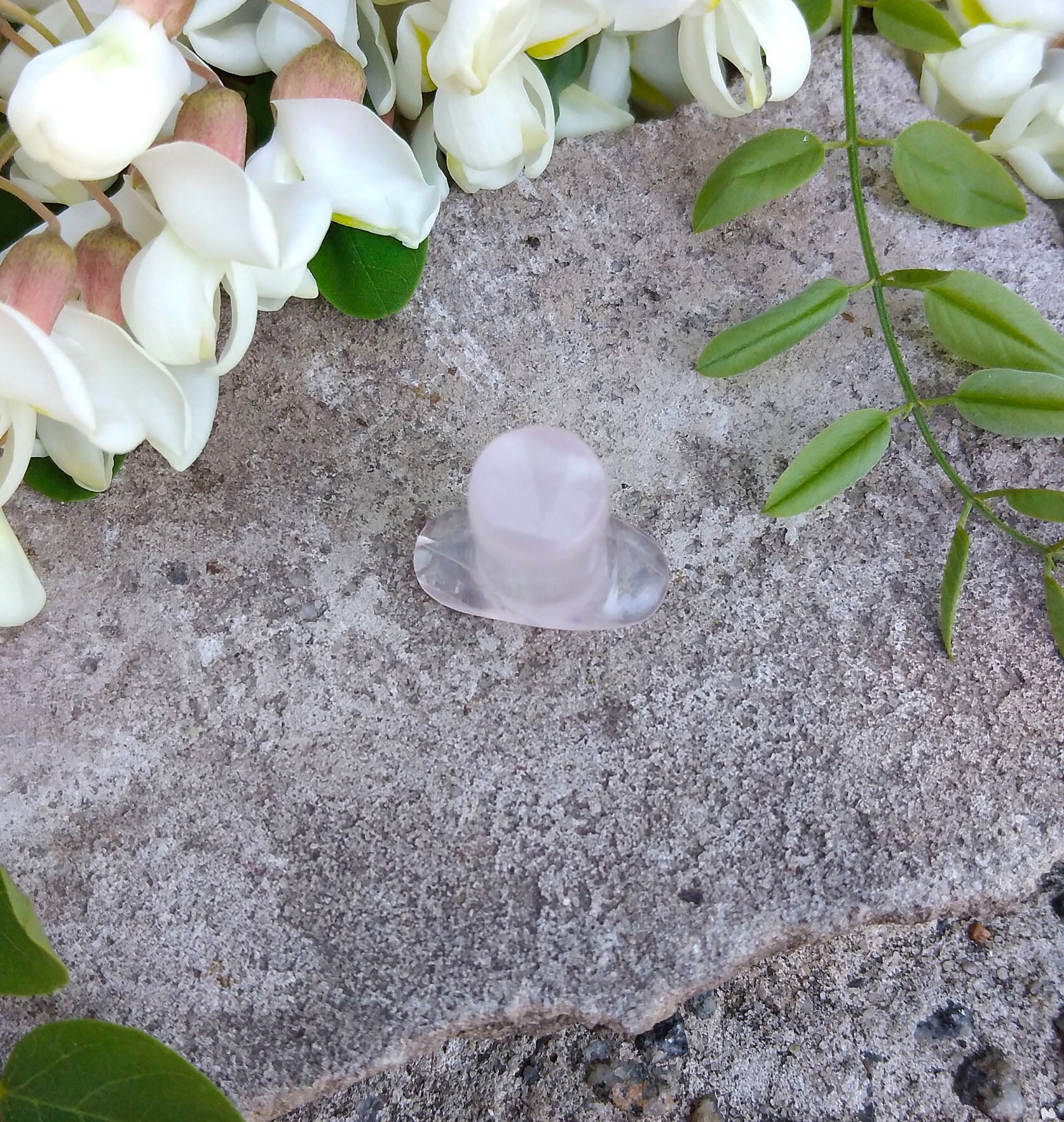 Round Rose Quarz Labret Plug for Stretched Piercing. Lip Plug - Etsy