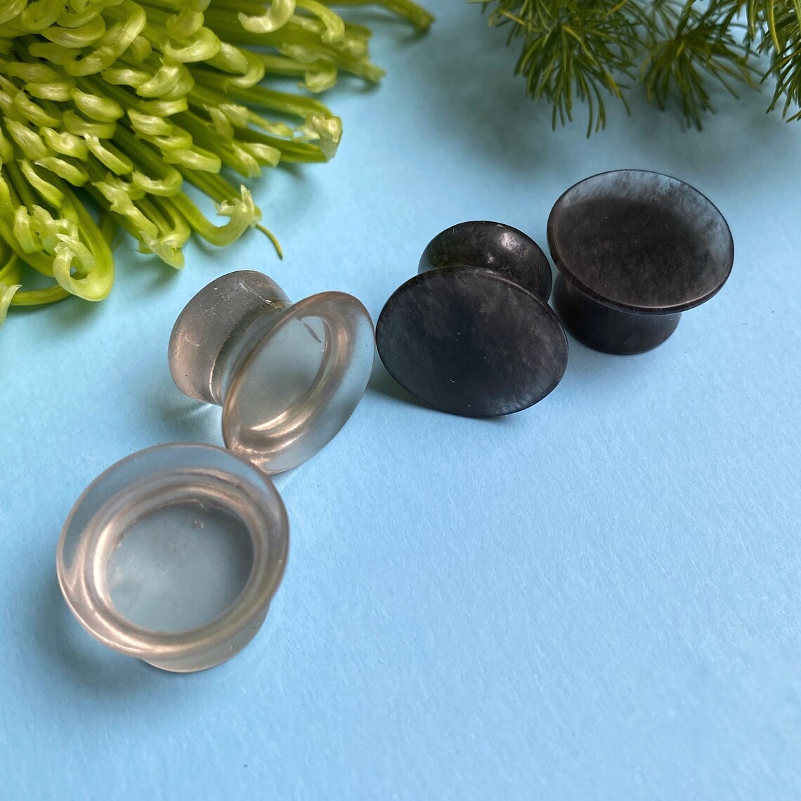 Mayan Flare Ear Plugs. Mayan Plugs. Obsidian Plugs. Double - Etsy