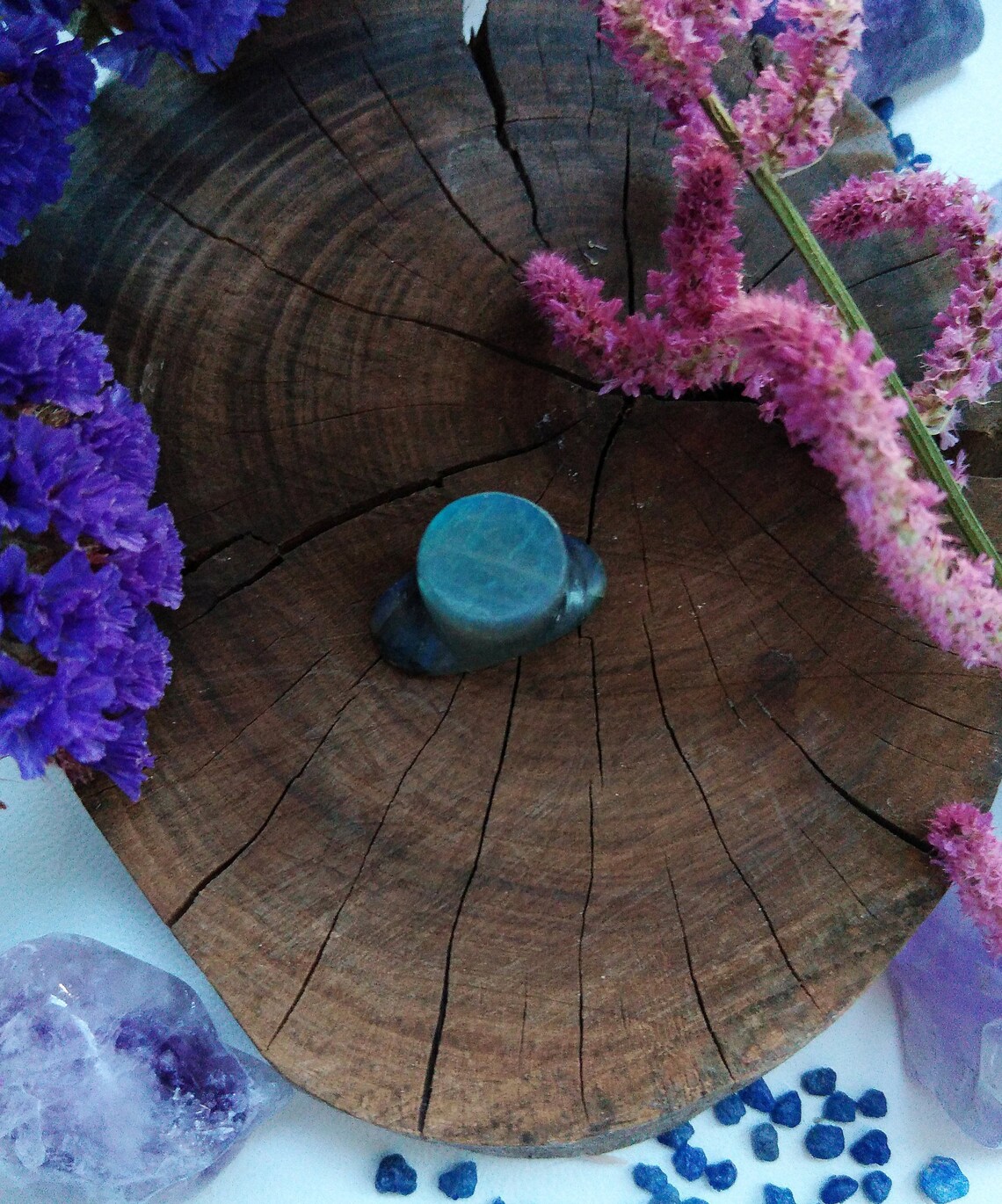 Round Labradorite Labret Plug 12 Mm Lip Plug for Stretched | Etsy