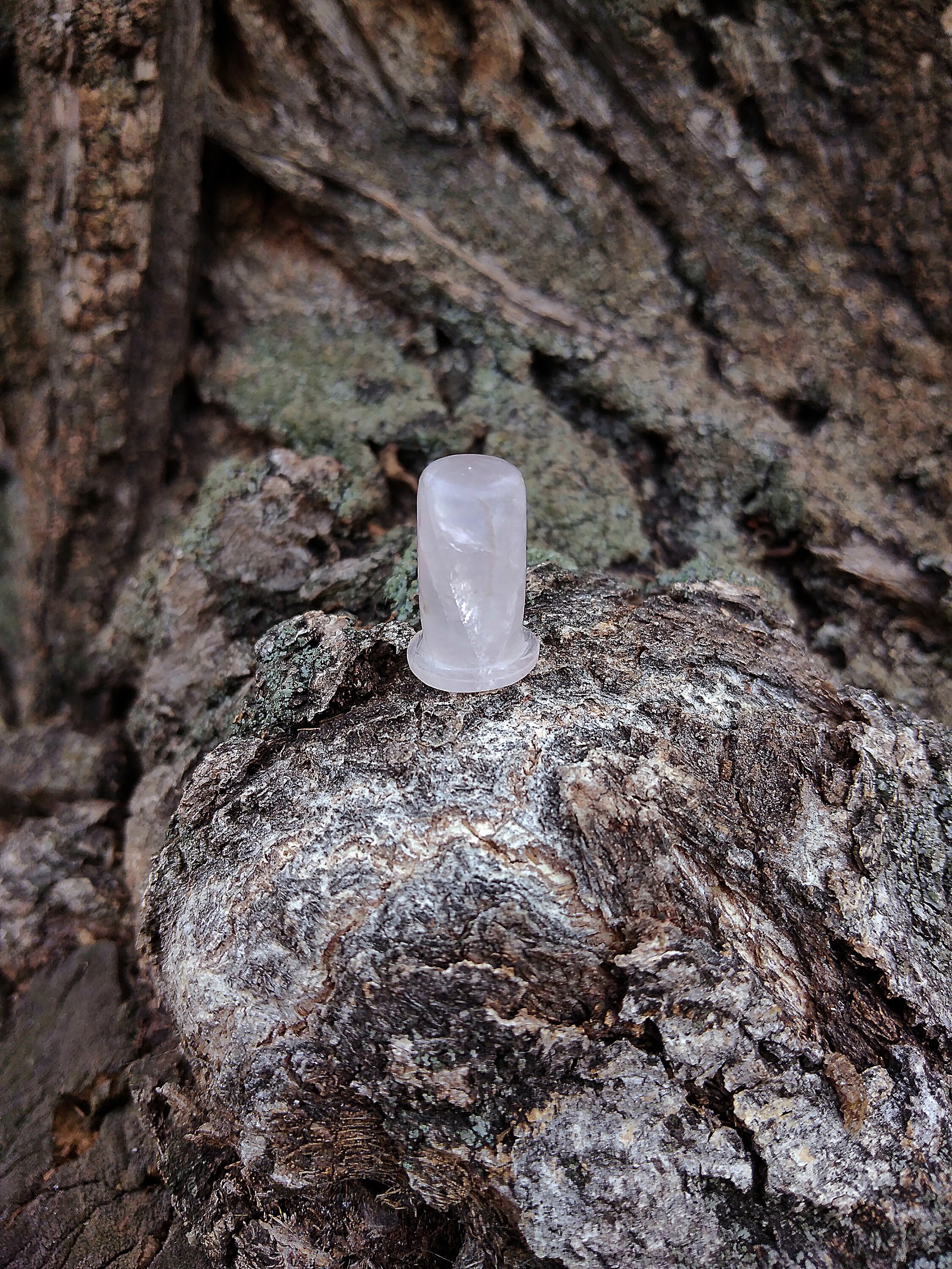 Round Rose Quarz Labret Plug for Stretched Piercing. Lip Plug - Etsy