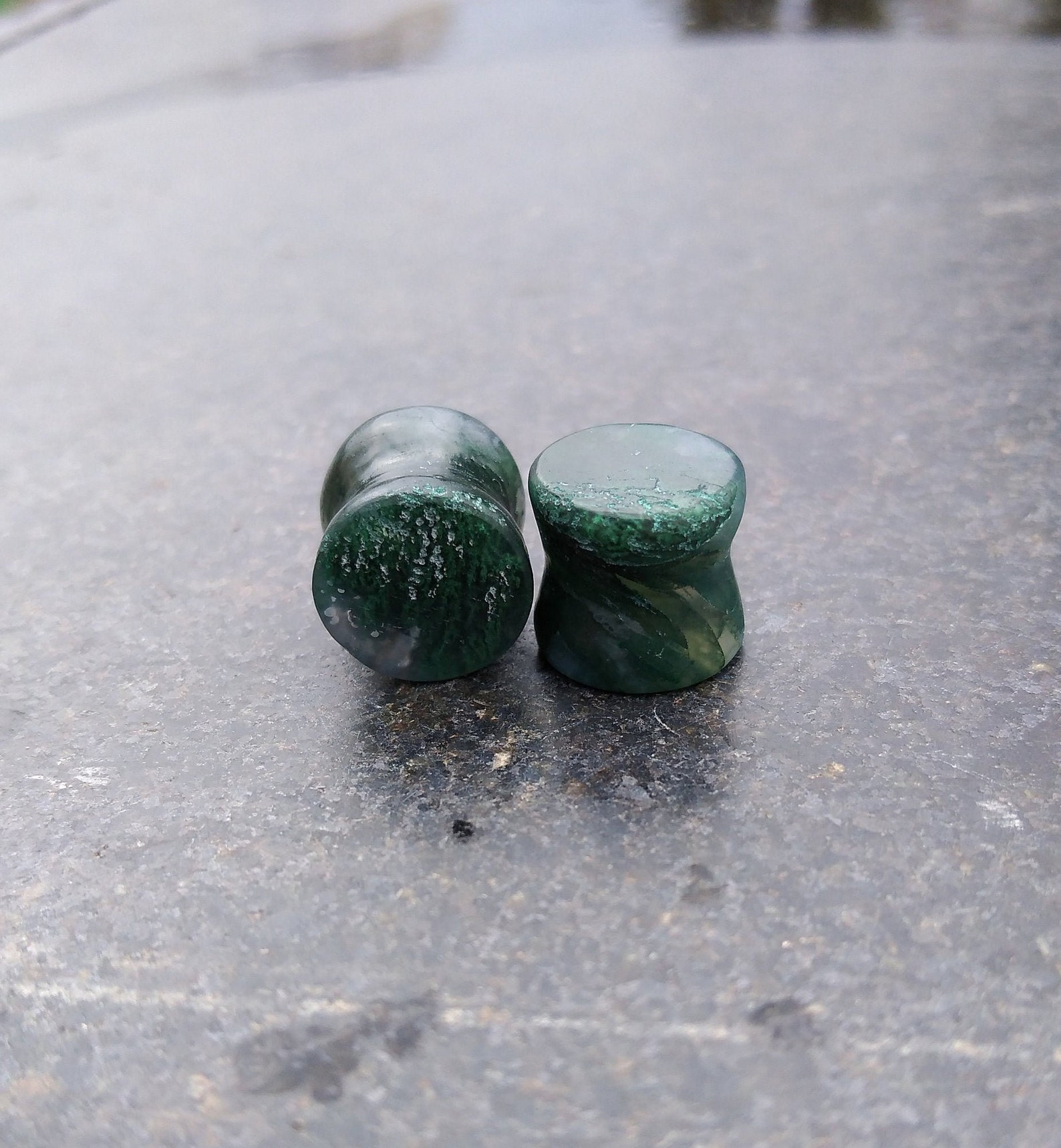 Moss Agate Ear Plugs. Crystal Plugs. Stone Plugs. Custom - Etsy