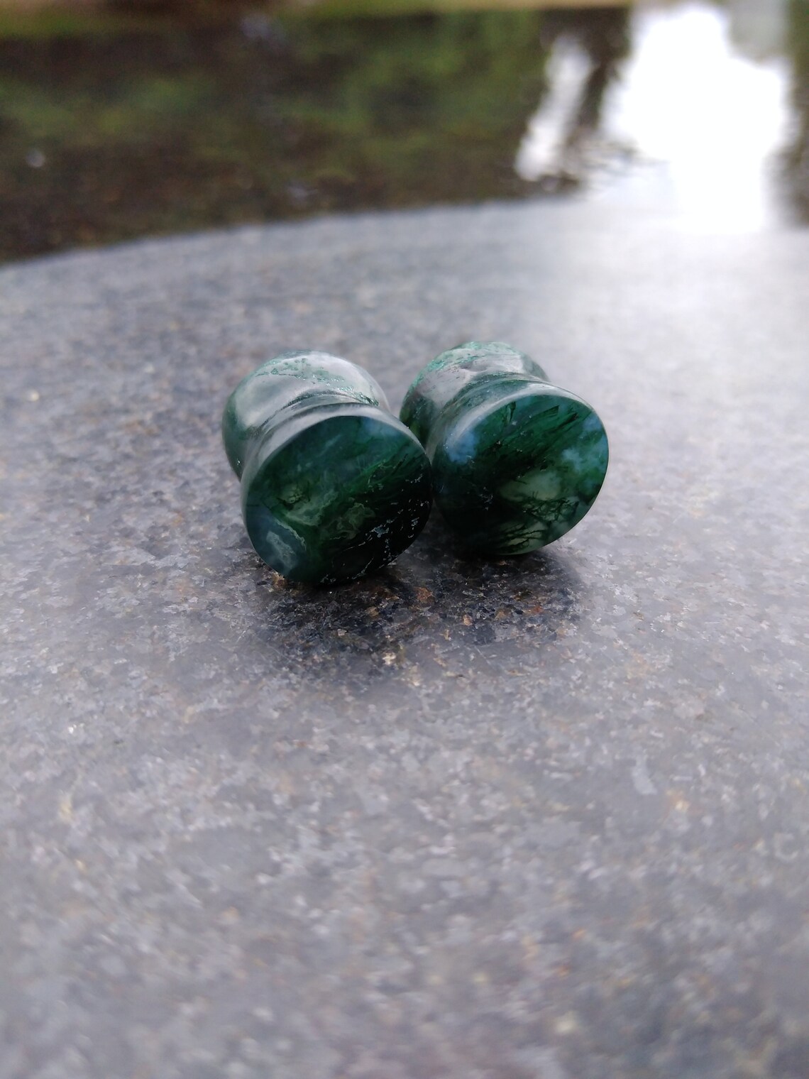 Moss Agate Ear Plugs. Crystal Plugs. Stone Plugs. Custom - Etsy