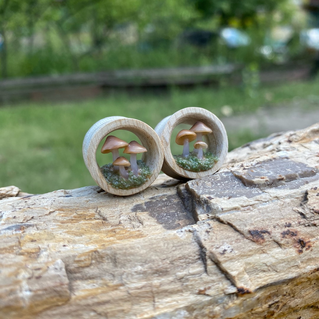 Mushroom Gauges. Forest Plugs. 1/2'', 9/16'', 5/8'', 3/4'', 1 1/4'', 1 ...