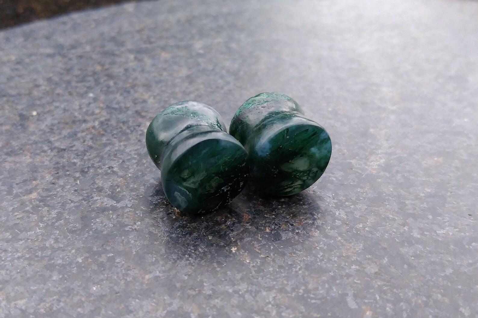 Moss Agate Ear Plugs. Crystal Plugs. Stone Plugs. Custom - Etsy
