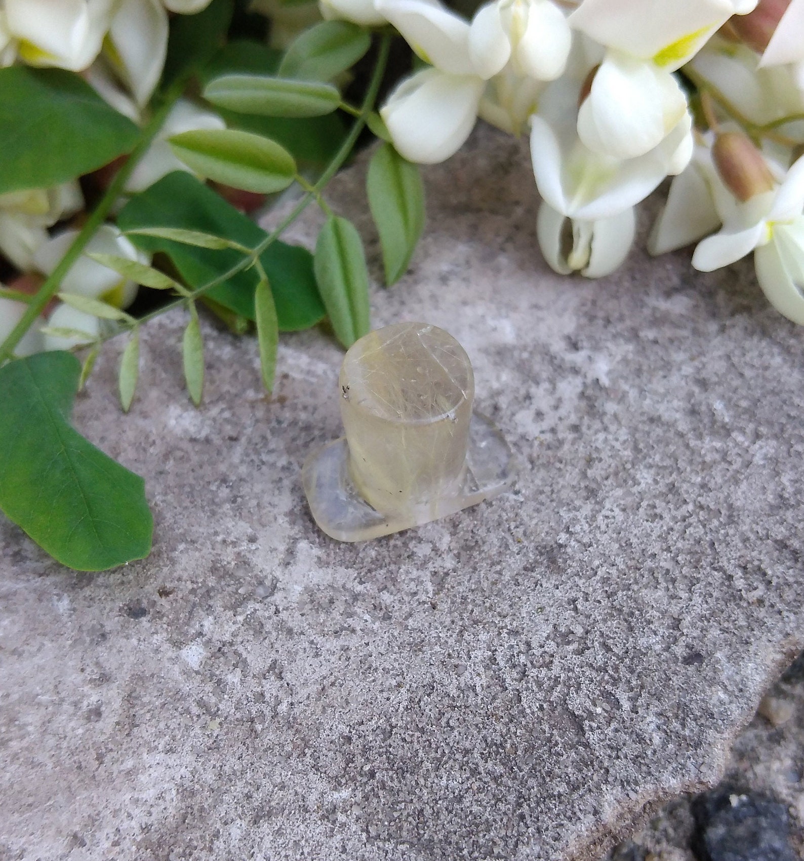 8 mm rutile quartz labret plug Lip plug For Stretched Lip | Etsy