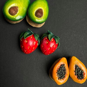 Strawberry Plugs. Summer Plugs. Fruit Plugs. 8-50 Mm Plugs - Etsy