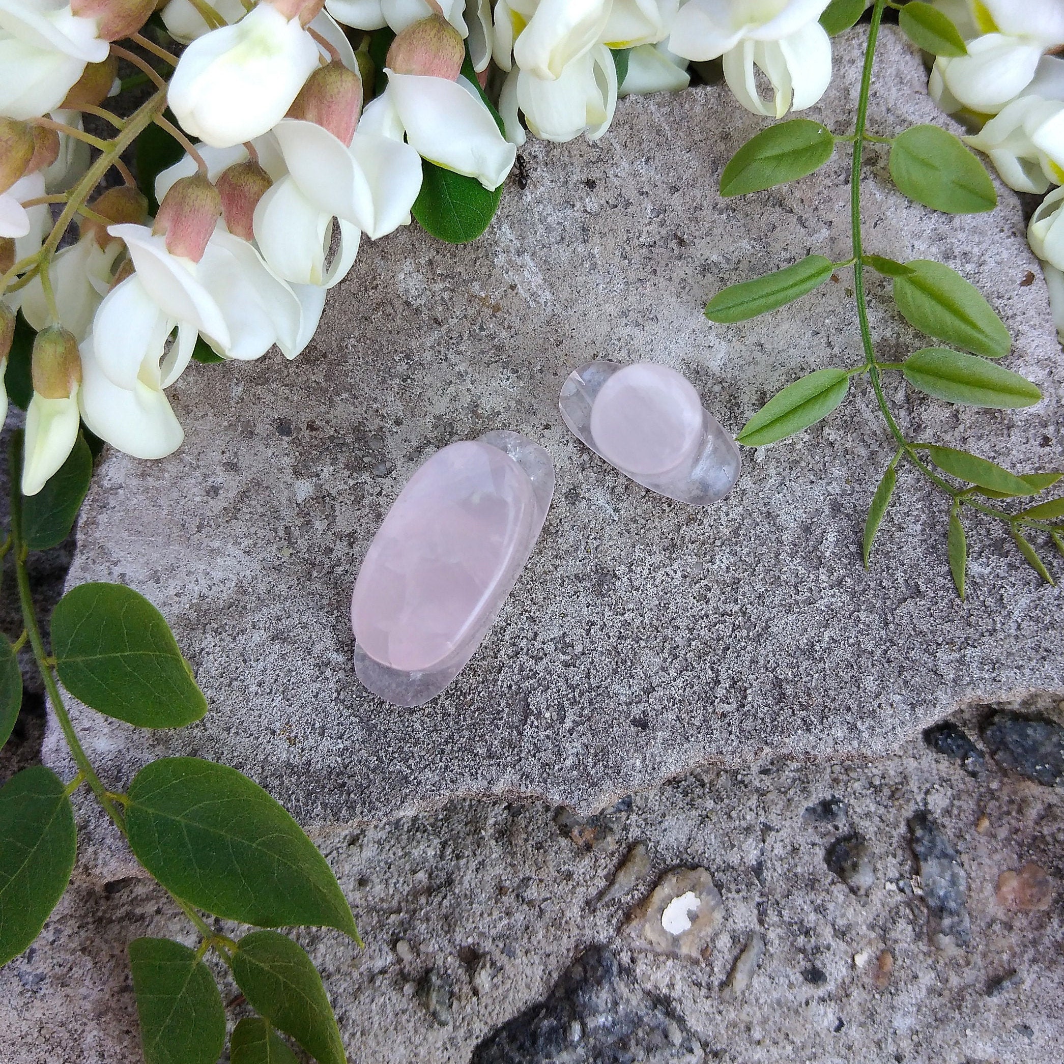 Oval Rose Quarz Labret Plug Lip Plug for Stretched Lip - Etsy Australia