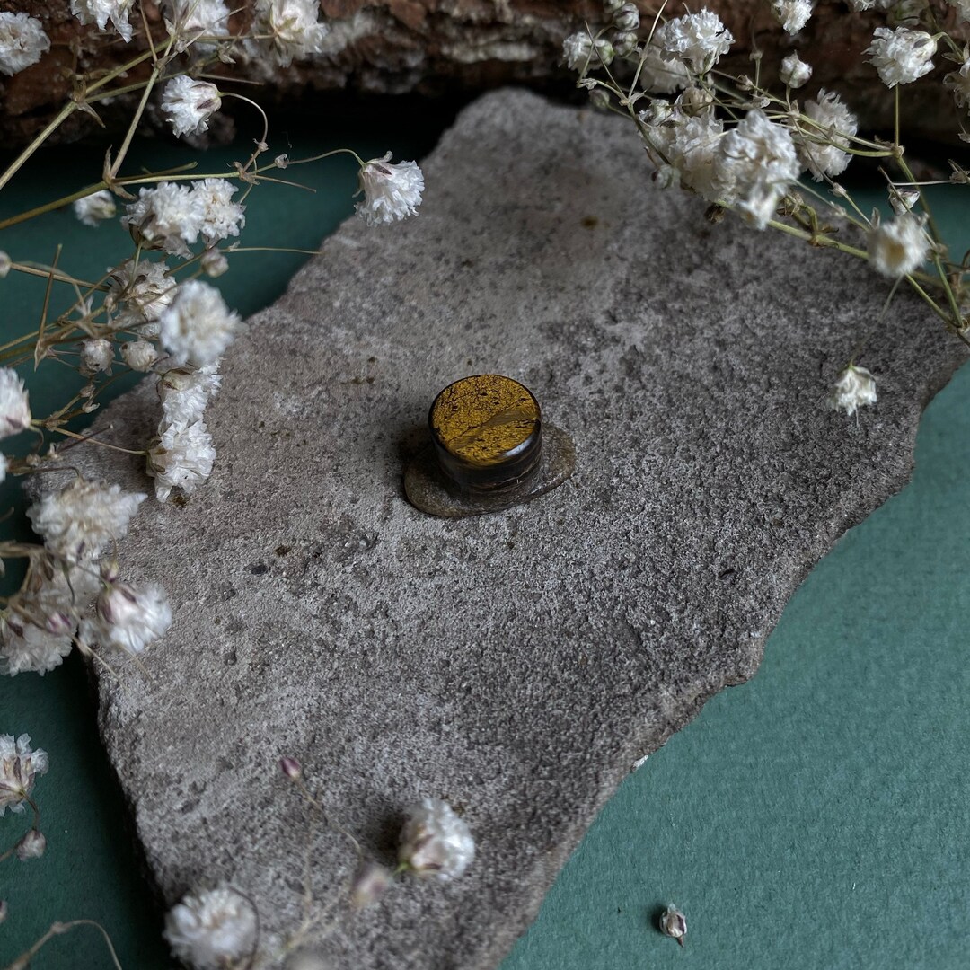 Tiger Eye Labret Plug. Lip Plug. Philtrum Plug. for Stretched Lip. Plug ...