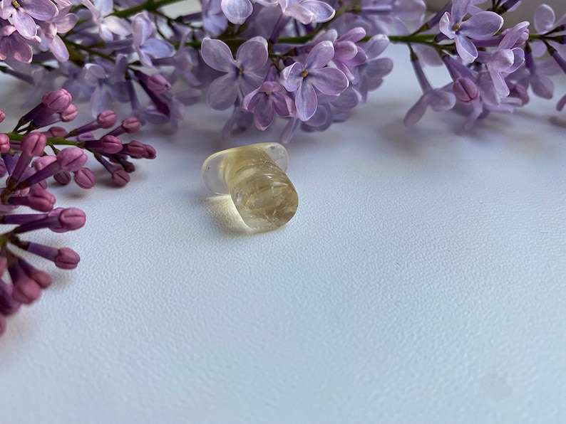 Citrine Labret Plug. Lip Plug. for Stretched Lip. Plug for - Etsy