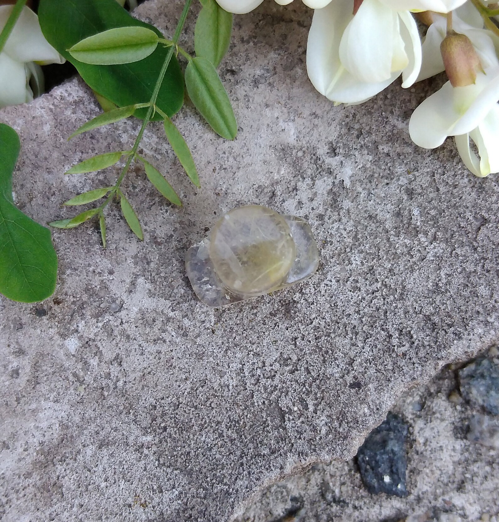 8 mm rutile quartz labret plug Lip plug For Stretched Lip | Etsy