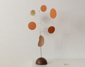 Kinetic Desktop Mobile Sculpture, Home and Office Art, Mid Century ...