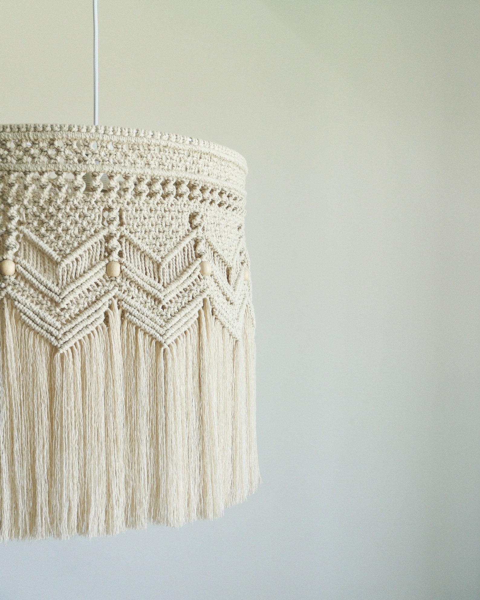 Macrame Chandelier / Modern Macrame Lamp Shade / Macrame - Etsy UK