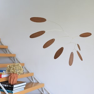 Wood Kinetic Mobile. Mid-century Modern Hanging Sculpture. Minimalist ...