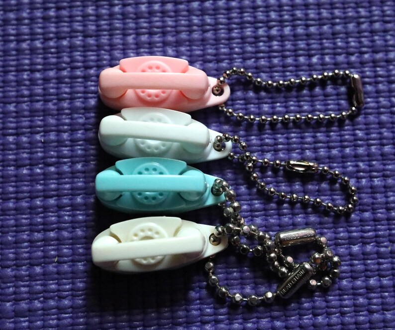 Princess Telephone Keychains Vintage Charm Plastic 4 Lot - Etsy