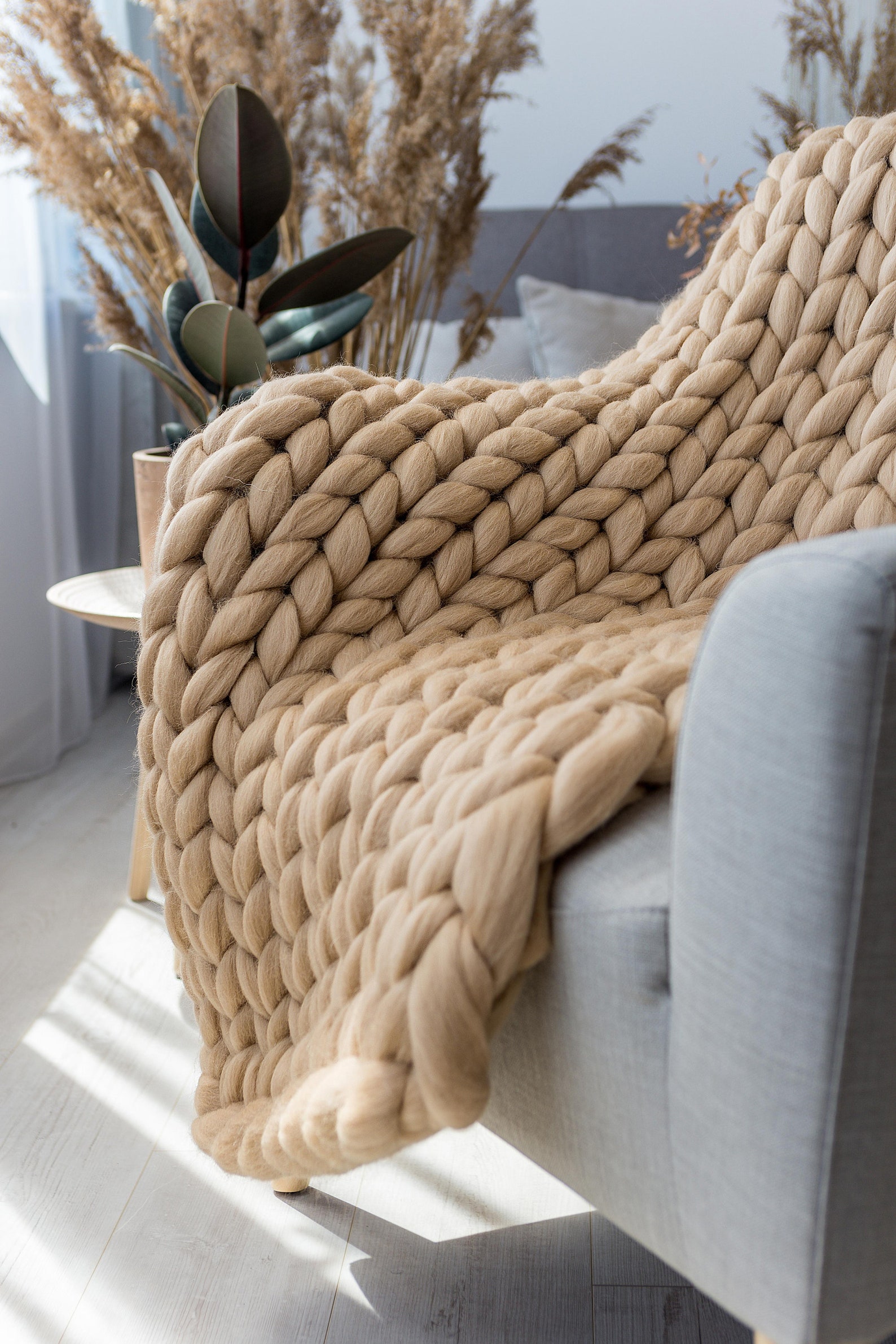 Terracotta Blanket Chunky Knit Blanket Terracotta Throw - Etsy