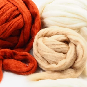 Giant 100% Merino Wool Roving for Arm Knitting, Super Chunky Knit Wool ...