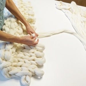 Giant 100% Merino Wool Roving for Arm Knitting, Super Chunky Knit Wool ...