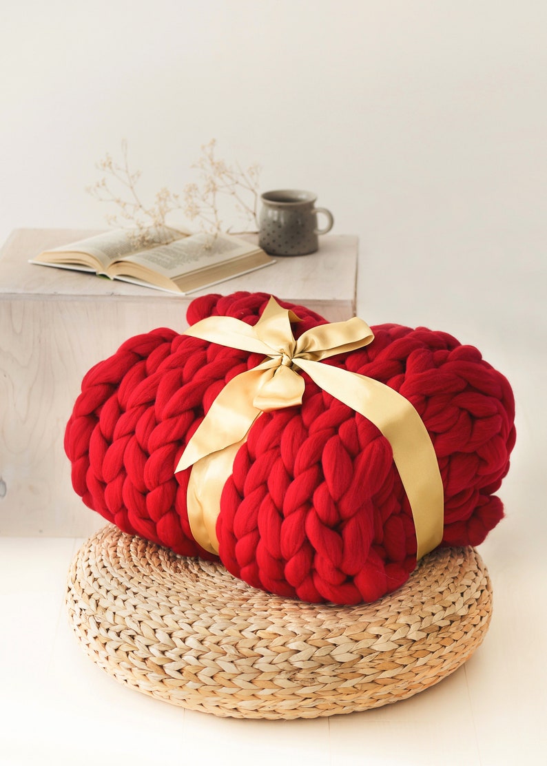 Navy Blanket Chunky Knit Blanket Navy Throw Blanket Boho - Etsy