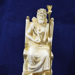 Zeus Sculpture Throne Statue Ancient Greek God King of All Gods - Etsy