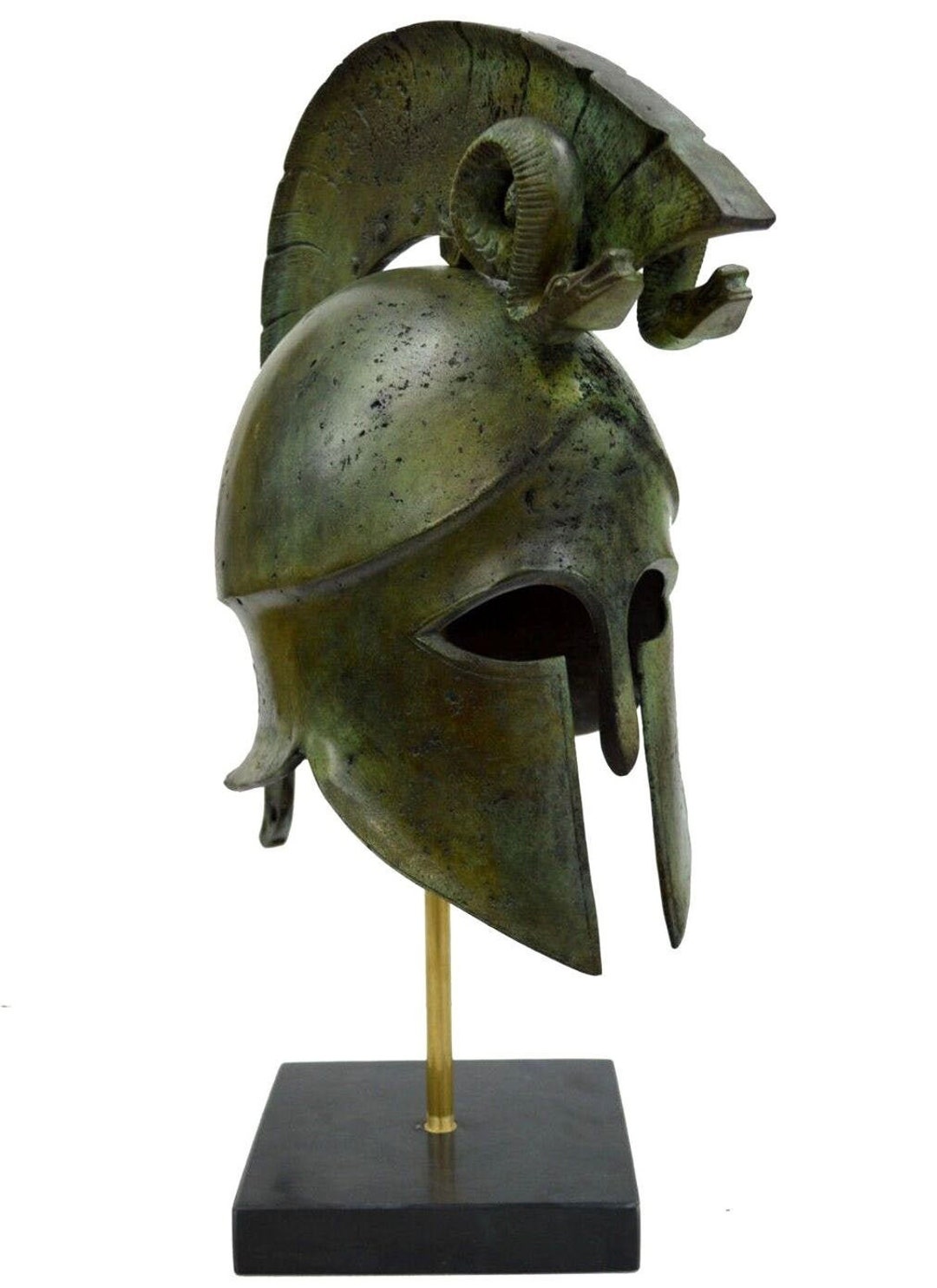 Greek Spartan Corinthian Helmet With Snakes Antique Style Bronze Item ...
