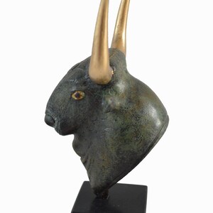 Bullhead Statue Ancient Greek Reproduction Sculpture on Marble - Etsy