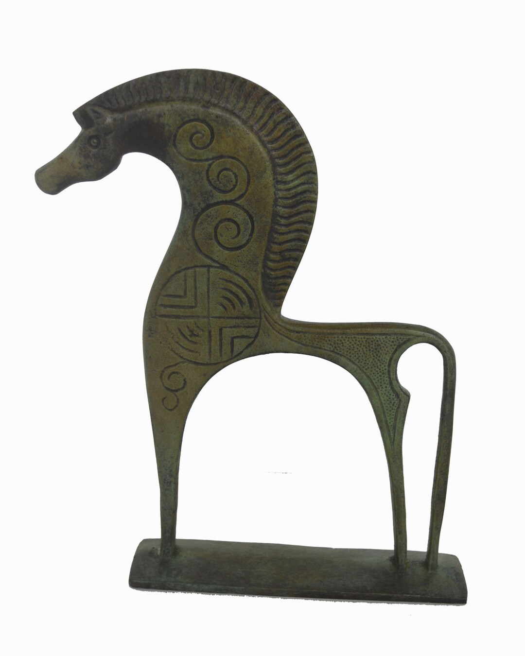 Horse With Great Mane Statue Ancient Greek Bronze Reproduction ...