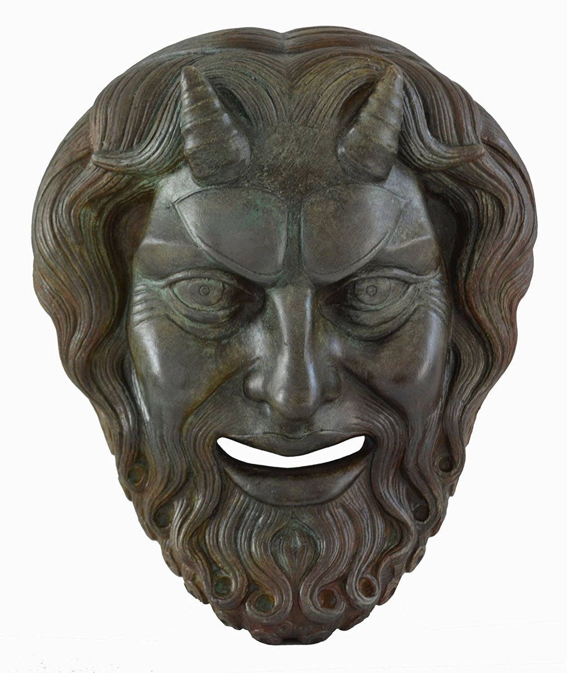 Pan Mask With Bronze Color Effect Dionysos God of Wild - Etsy
