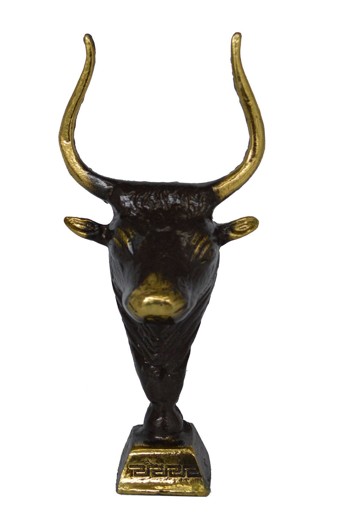 Minoan Bull Bronze Small Head Minoan Art Rhyton Knossos | Etsy