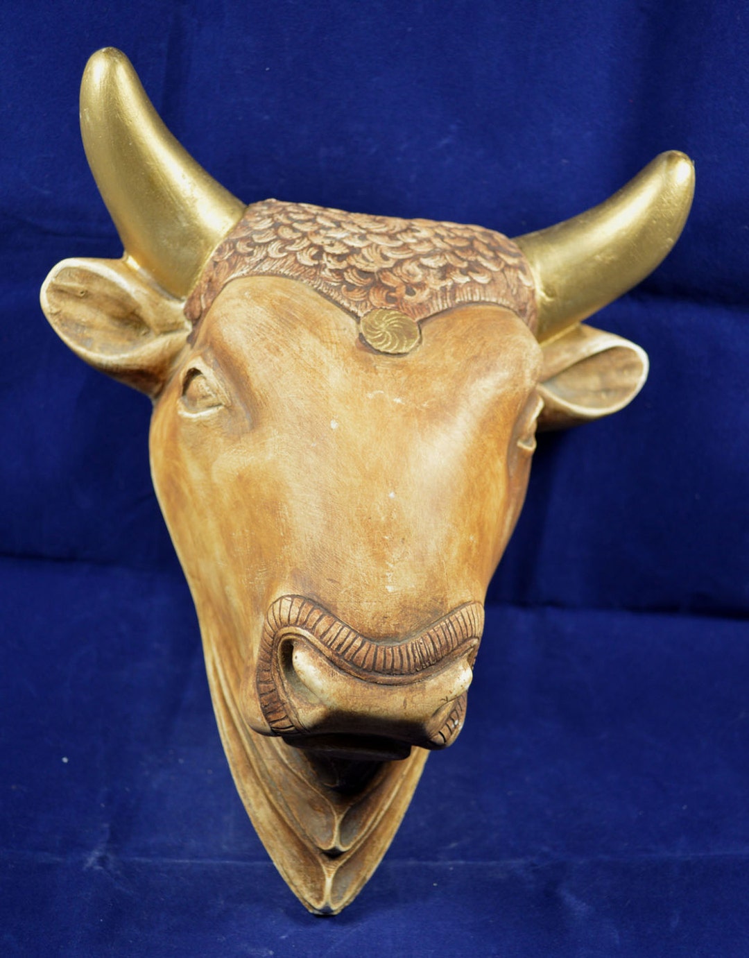 Bull Sculpture Mask Cretan Bull Artifact Hand Painted - Etsy