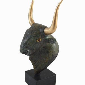 Bullhead Statue Ancient Greek Reproduction Sculpture on Marble - Etsy