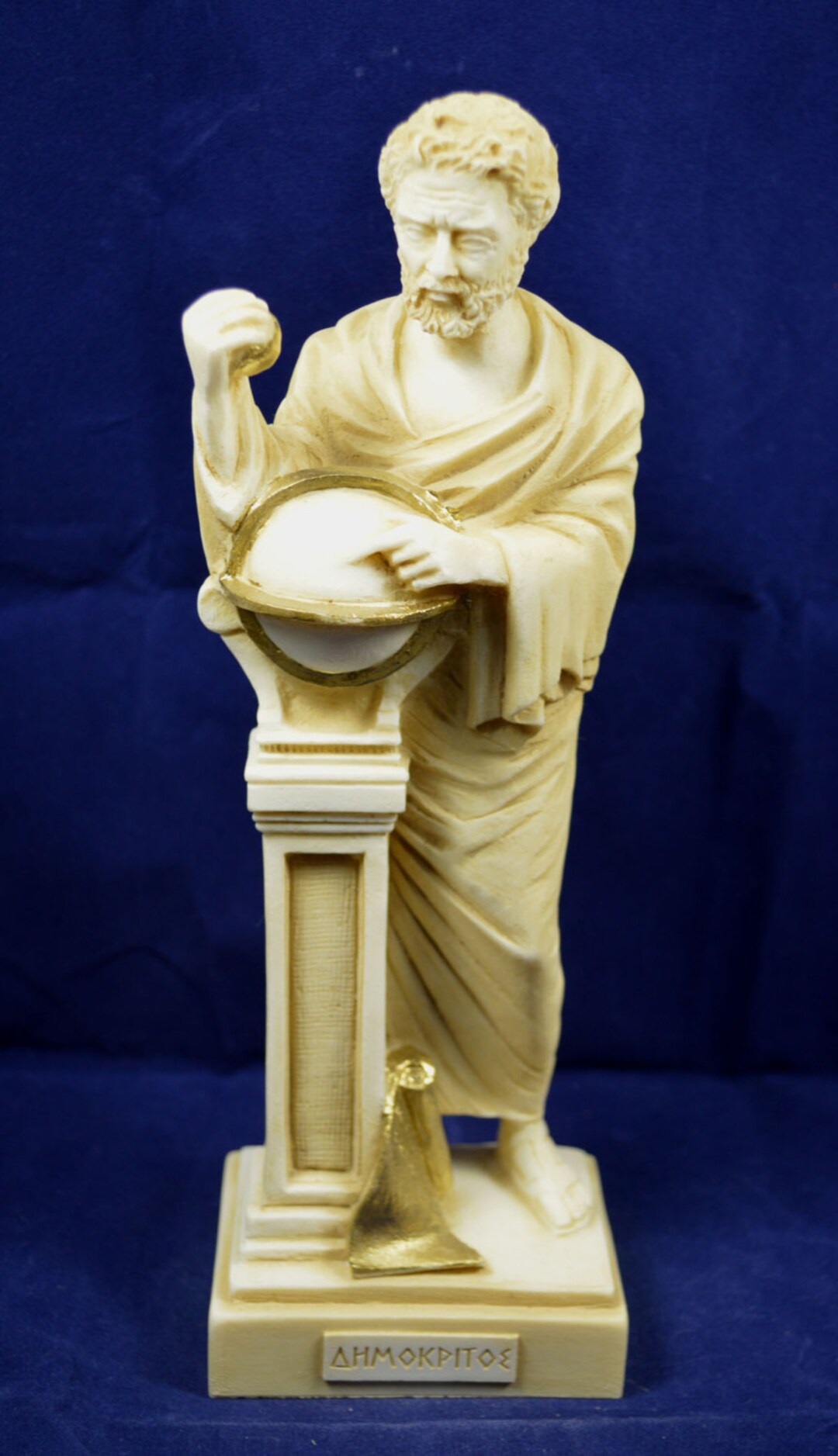 Democritus Sculpture father of Modern Science Aged Statue - Etsy