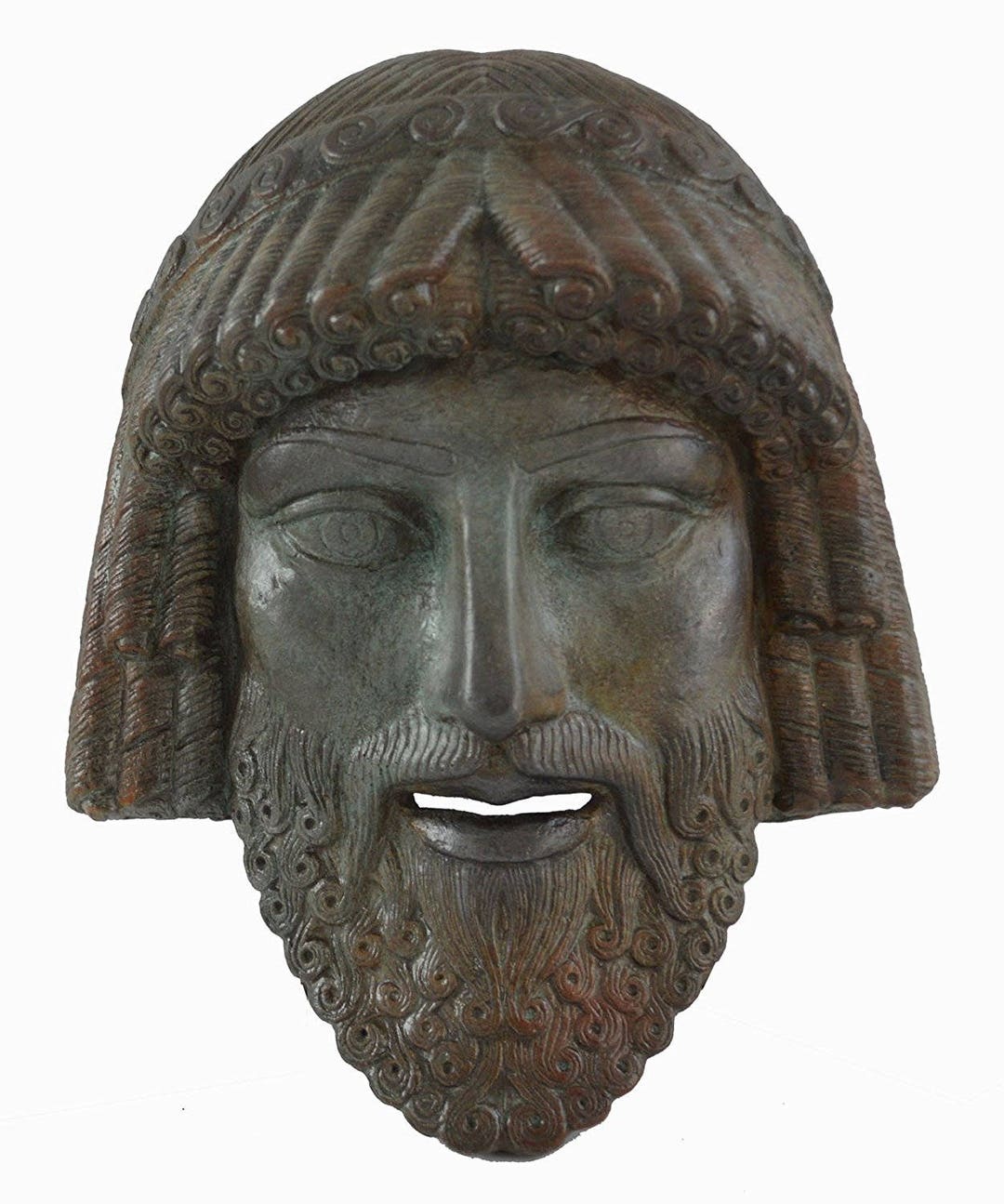 Zeus Small Mask With Bronze Color Effect Ancient Greek - Etsy