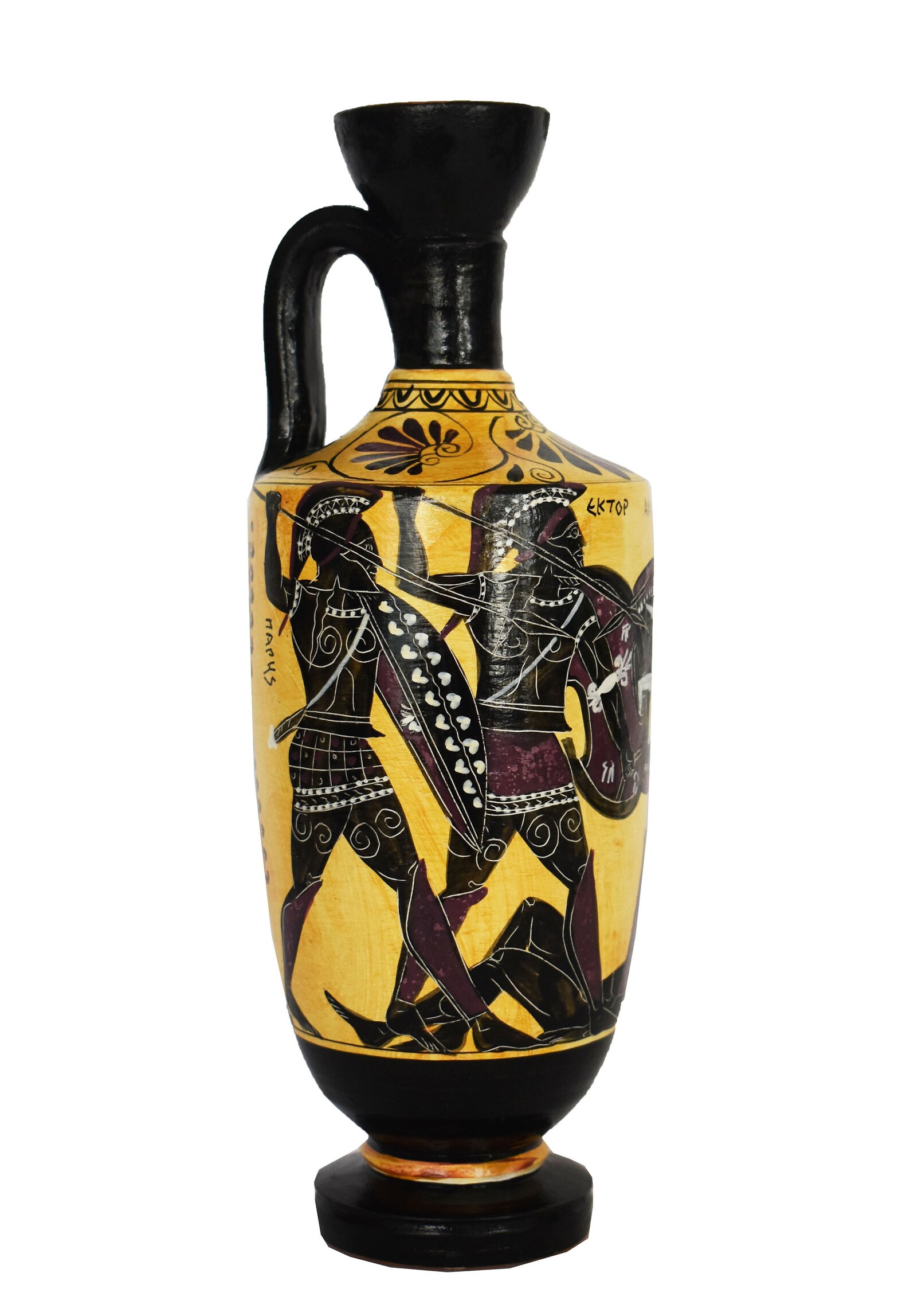 Trojan War Small Lekythos Vase Achilles Hector Menelaos - Etsy