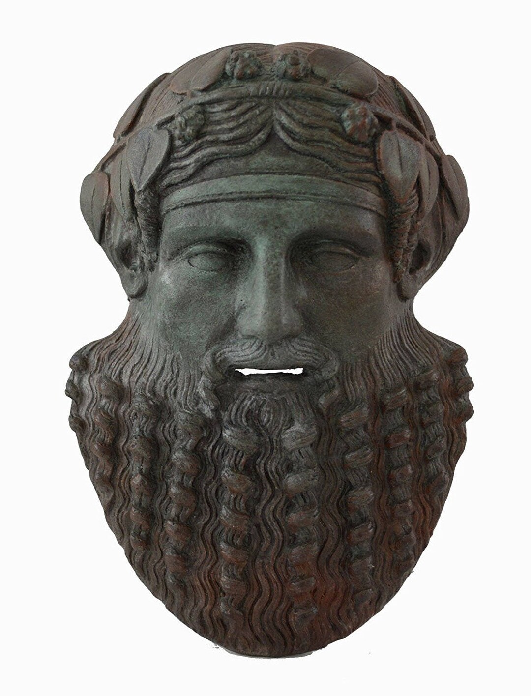 Dionysos Mini Mask With Bronze Color Effect Dionysus God of Wine Ritual ...
