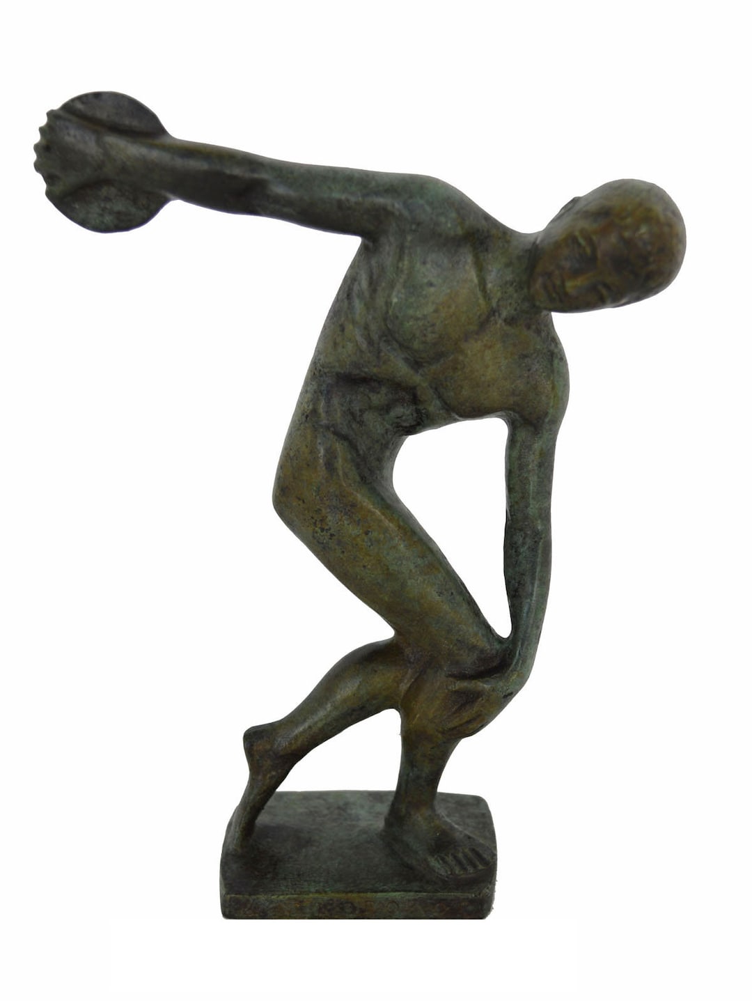 Discobolus of Myron Bronze Statue Discus Thrower Sculpture Handmade in ...