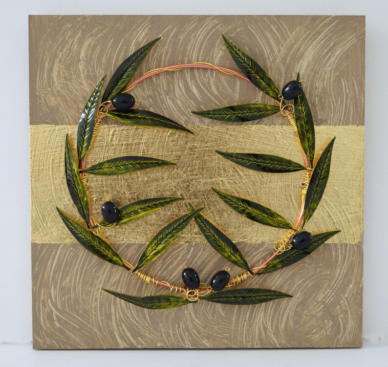 Olive Wreath Bronze With Green Effect Ancient Olympic Games - Etsy