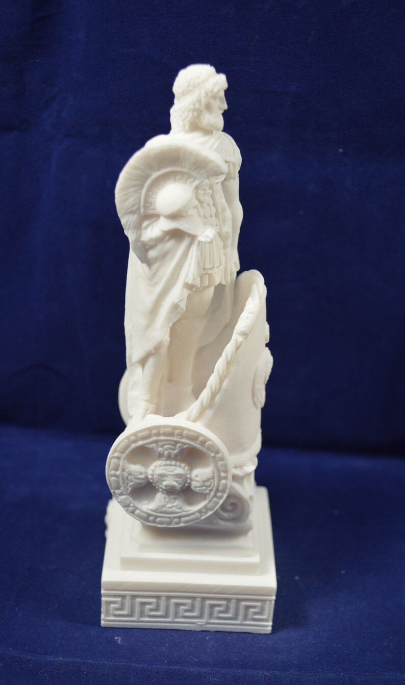 Ares Sculpture on Chariot Ancient Greek God of War Statue - Etsy