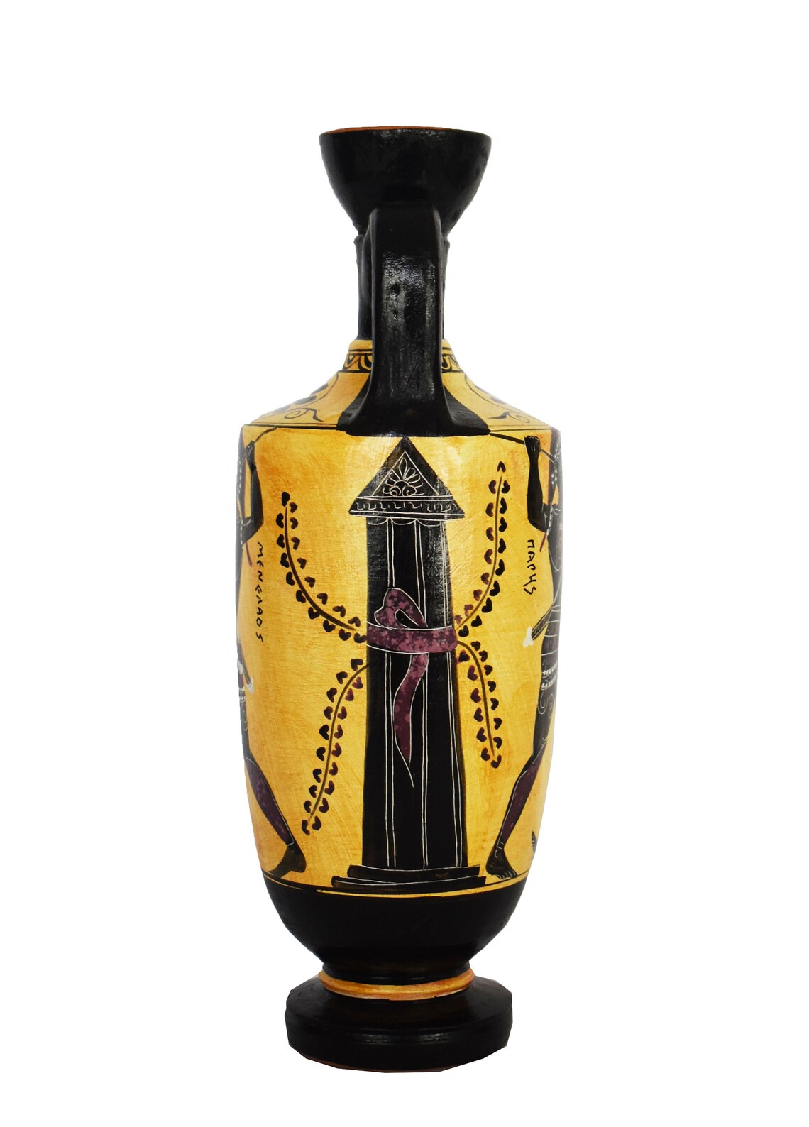 Trojan War Small Lekythos Vase Achilles Hector Menelaos - Etsy