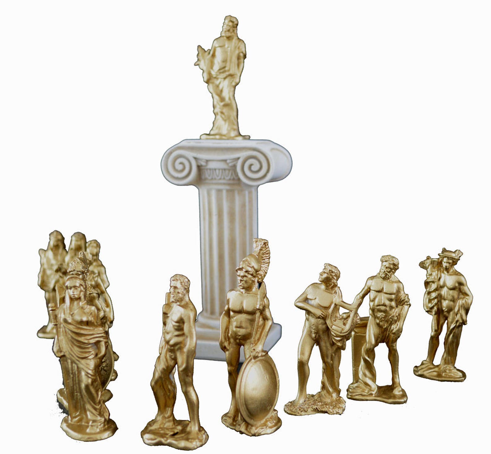 Olympians Gods Statue Set Plus Sculpture Column Artifact - Etsy