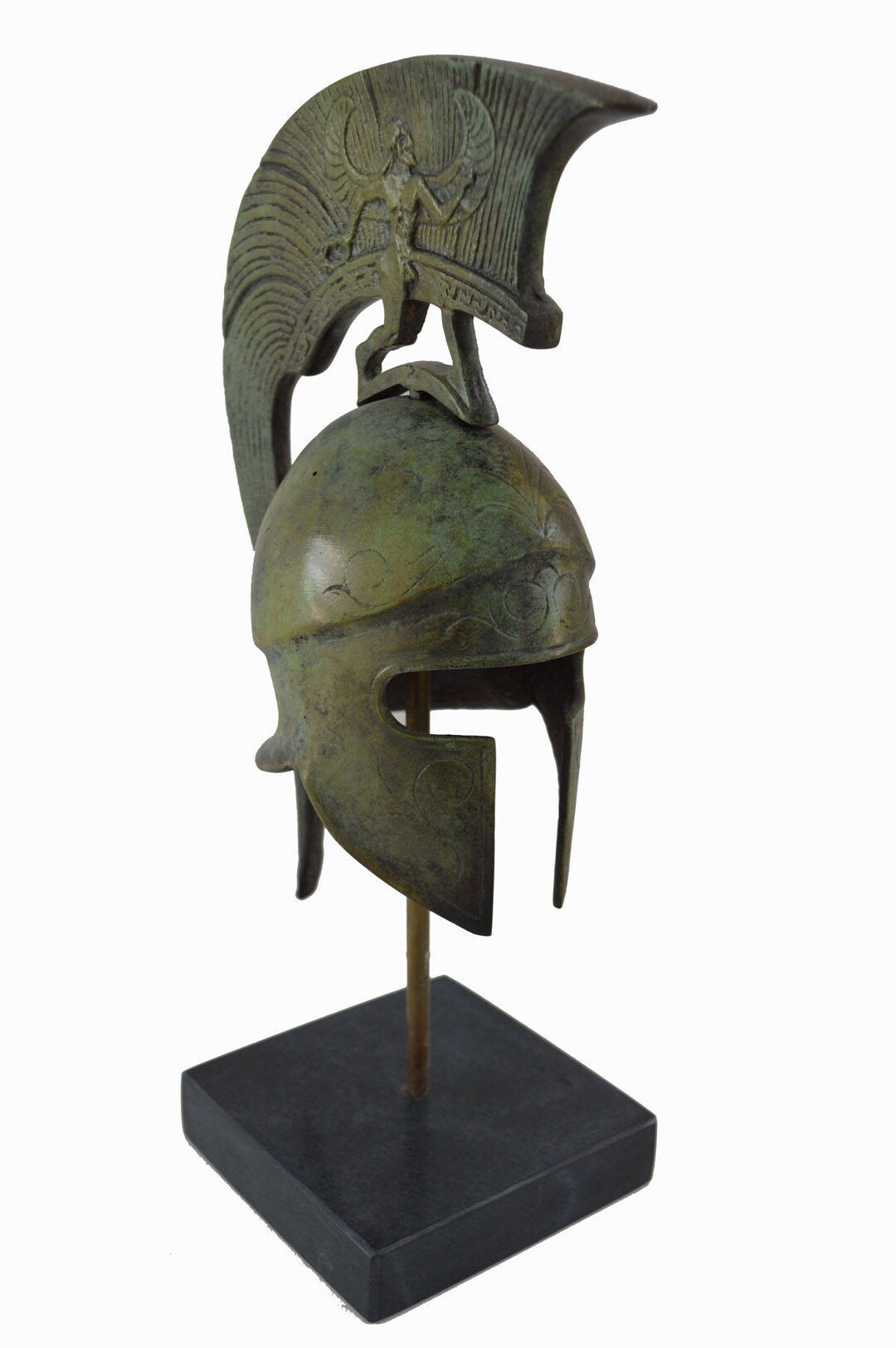 Helmet Athenian Bronze Marble Based Ancient Greek Reproduction Artifact ...