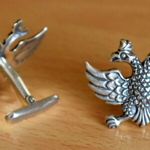 Double Headed Eagle Cufflinks Sterling Silver Byzantine Empire - Etsy